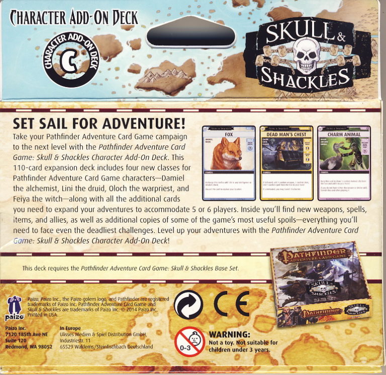 Pathfinder Skull & Shackles Character Add-on Deck | Simtasia