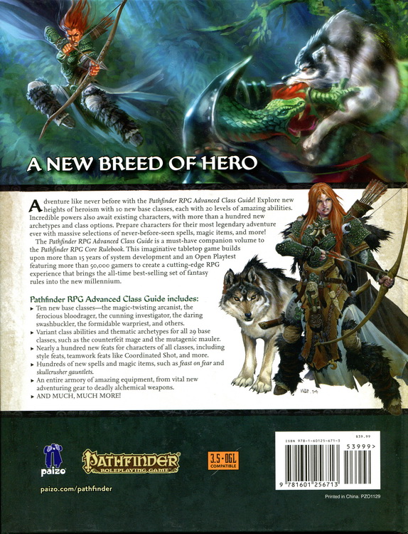 Pathfinder RPG - Advanced Class Guide | Simtasia