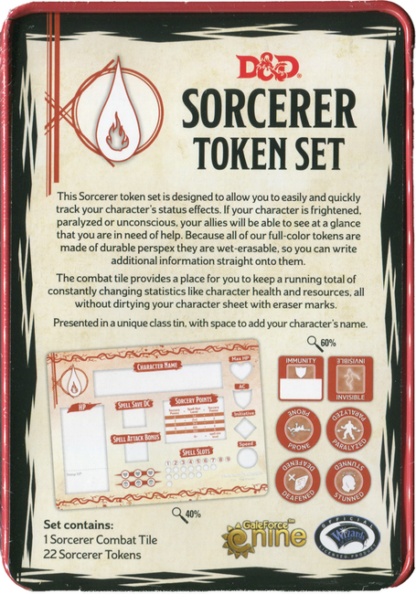 D&D 5th Sorcerer Token Set (22 Tokens & Combat Tile) | Simtasia