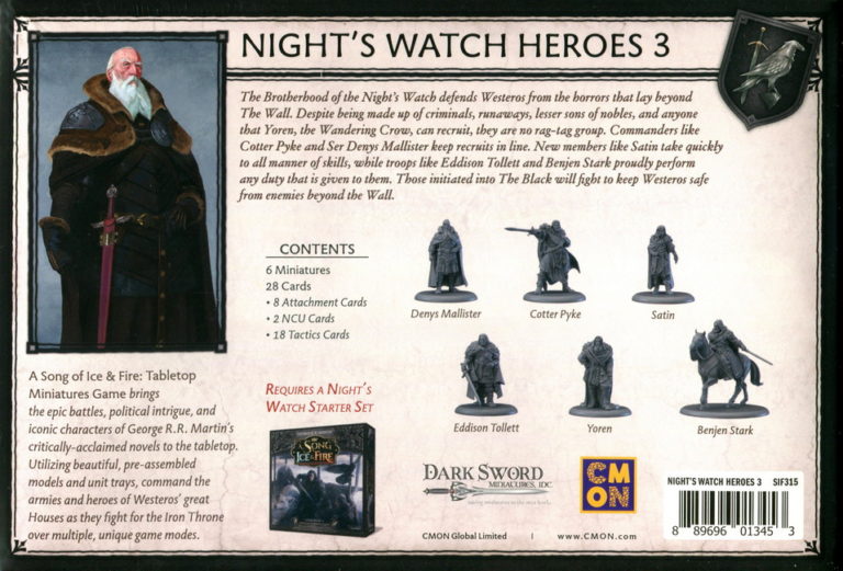Night’s Watch Heroes 3 (A Song of Ice & Fire Miniatures game expansion) | Simtasia
